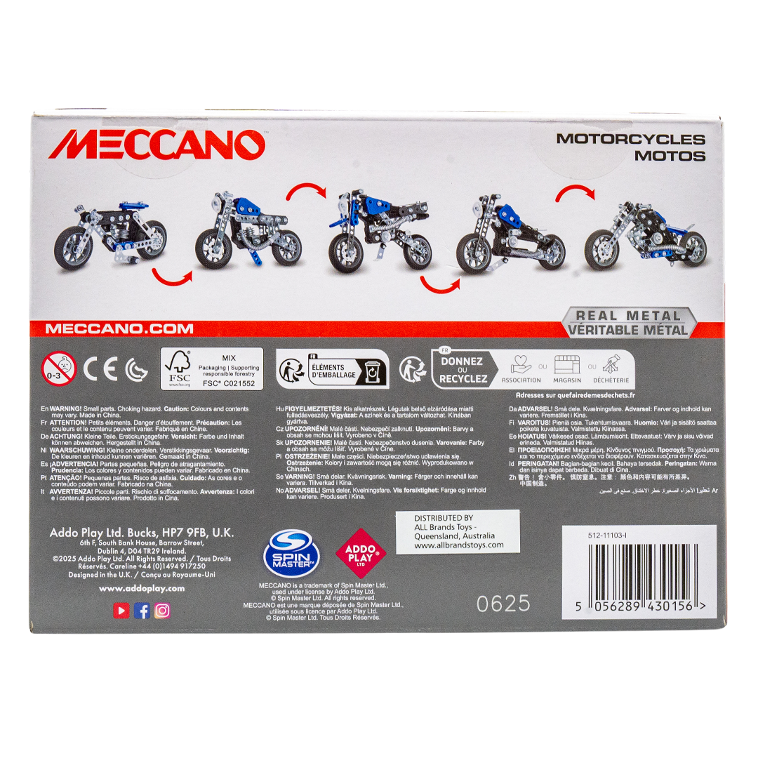 MOD489 - MECCANO 5 IN 1 MOTORCYCLE MODEL SET* - Spin Master